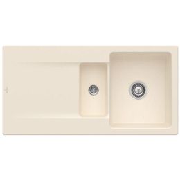 Villeroy & Boch Villeroy & Boch Siluet Einbausp&uuml;le 333702FU mit Ablaufgarnitur und Exzenterbet&auml;tigung, Ivory