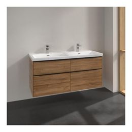 Villeroy & Boch Villeroy und Boch Subway 3.0 Waschtisch-Unterschrank C56801RH 127,2x56,6x47,8cm, ohne LED/Griff Volcano black, kansas oak