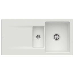 Villeroy & Boch Villeroy & Boch Siluet Einbausp&uuml;le 333701SM mit Ablaufgarnitur und Handbet&auml;tigung, Steam