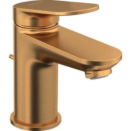 Duravit S Wave Waschtischarmatur WA1010001004 Ausladung 95mm, mit Zugstangen-Ablaufgarnitur, Bronze geb&uuml;rstet