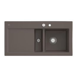 Villeroy & Boch Villeroy & Boch Subway 60 Einbausp&uuml;le 671202TR rechts, mit Ablaufgarnitur und Exzenterbet&auml;tigung, 1000 x 510 mm, Timber
