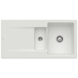 Villeroy & Boch Villeroy & Boch Siluet Einbausp&uuml;le 333702SM mit Ablaufgarnitur und Exzenterbet&auml;tigung, Steam