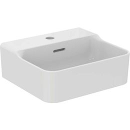 Ideal Standard Conca Handwaschbecken T387601 400x350mm, mit &Uuml;berlauf, geschliffen, 1 Hahnloch, wei&szlig;