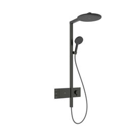 Hansgrohe Raindance Alive S Duschsystem 24595340 2 Strahlarten mit ShowerSelect Comfort, brushed black chrome