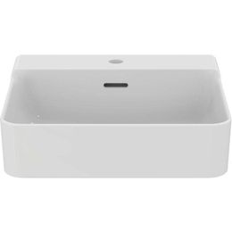 Ideal Standard Conca Waschtisch T3812MA mit Hahnloch und &Uuml;berlauf, geschliffen, 500 x 450 x 165 mm, wei&szlig; Ideal Plus