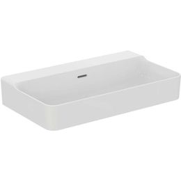 Ideal Standard Conca Waschtisch T382801 ohne Hahnloch, mit &Uuml;berlauf, geschliffen, 800 x 450 x 165 mm, wei&szlig;