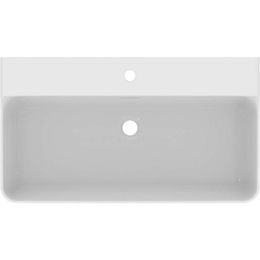 Ideal Standard Conca Waschtisch T3826MA mit Hahnloch und &Uuml;berlauf, geschliffen, 800 x 450 x 165 mm, wei&szlig; Ideal Plus