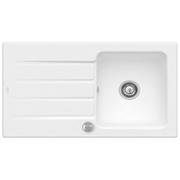 Villeroy & Boch Villeroy & Boch Architectura Einbausp&uuml;le 335002RW mit Ablaufgarnitur und Exzenterbet&auml;tigung, Stone White
