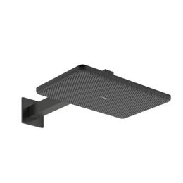 Hansgrohe Raindance Alive Q Duschkopf 24551340 2 Strahlarten wassersparend mit Brausearm, EcoSmart, brushed black chrome