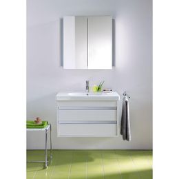Duravit D-Code M&ouml;belwaschtisch 03428500002 mit &Uuml;berlauf, Wei&szlig; Hochglanz, 85 x 48 cm