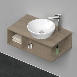 Duravit D-Neo Waschtisch-Unterschrank DE493803535 80 x 48 cm, Eiche Terra, 1 Fach, 1 Konsolenplatte, wandh&auml;ngend