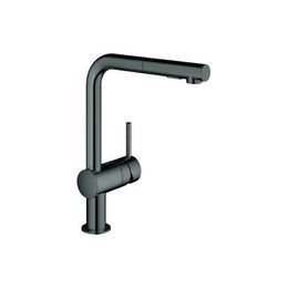 Grohe Minta Sp&uuml;ltisch-Einhebelmischer 30274A00 hard graphite, herausziehbare Dual-Sp&uuml;lbrause, L-Auslauf