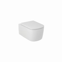 Kludi RESA S Spiralflush-Wand-WC, 27WCW0153 55 cm, P-f&ouml;rmiger Abfluss Mattwei&szlig;
