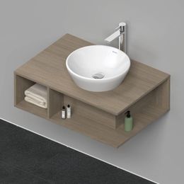 Duravit D-Neo Waschtisch-Unterschrank DE495803535 80 x 55 cm, Eiche Terra, 1 Fach, 1 Konsolenplatte, wandh&auml;ngend