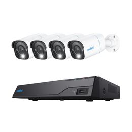 Reolink &Uuml;berwachungskamera "NVS8-8MB4 - 4K UHD Sicherheitssystem, 8-Kanal NVR", B:19,5cm H:29cm T:37,5cm, schwarz-wei&szlig;, &Uuml;berwachungskameras, 30m