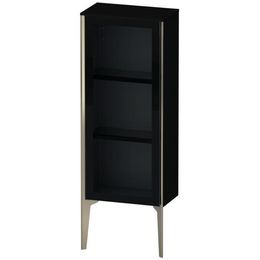 Duravit XViu Halbhochschrank XV1360RB140 40x24x89cm, Glast&uuml;r, champagner matt, T&uuml;r rechts, schwarz hochglanz