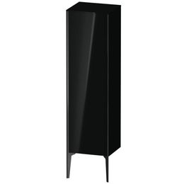 Duravit XViu Halbhochschrank XV1325LB240 40x36x133cm, schwarz matt, T&uuml;r links, schwarz hochglanz