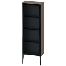 Duravit XViu Halbhochschrank XV1366RB290 50x24x133cm, Glast&uuml;r, schwarz matt, T&uuml;r rechts, flannel grey seidenmatt