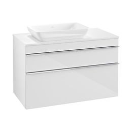 Villeroy & Boch Villeroy und Boch Venticello Waschtisch-Unterschrank A94201DH 95,7 x 60,6 x 50,2 cm, Waschtisch links, Griff Chrom, Glossy White