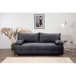 Schlafsofa Collection AB, B:196cm H:45cm T:96cm, grau, 100%Polyester, Kinderzimmer, Sofas, "Bella, B: 196 cm, Liegefl. 145x196 cm", mit Bettfunktion,