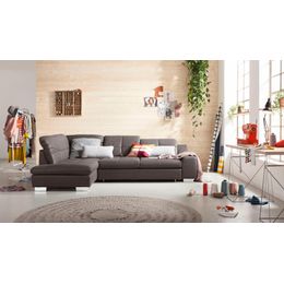 Ecksofa, B:292cm H:89cm T:212cm, grau, SET ONE BY Musterring, 100% Polyester, Wohnzimmer, Sofas, "SO 1200 inkl. Sitztiefen- & R&uuml;ckenverstellung f&uuml;r
