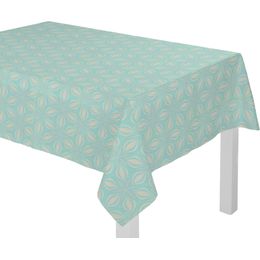 Tischdecke Adam, B:80cm L:80cm, blau, Bio-Baumwolle, Tischdecken, "Retro Floret", aus 100% Bio-Baumwolle