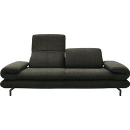 2-Sitzer, B:224cm H:83cm T:98cm, grün, LOOKS by Wolfgang Joop, 100% Polyester, Sofas, "LOOKS by Wolfgang Joop 2-Sitzer-Sofa >>LOOKS XIII<<",