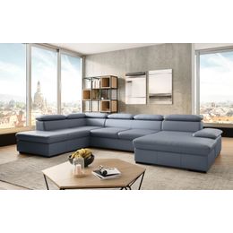 Sit & More Wohnlandschaft SIT & MORE, B:349cm H:73cm T:226cm, bunt, Sofas, "Alcudia U-Form", wahlweise mit Bettfunktion
