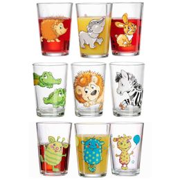 Ritzenhoff & Breker Kinderbecher "Kindergläser Wald/Zoo/Monster 205 ml 9er Set bunt", bunt, RITZENHOFF & BREKER, Trinkgefäße