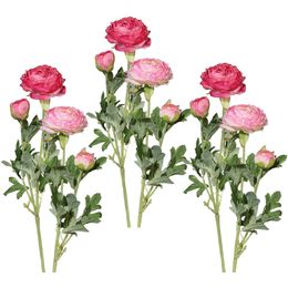 Kunstblume Creativ green, H:40cm, rosa, Kunststoff, Polyester, Kunstpflanzen, 6er Set