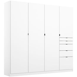 Dreht&uuml;renschrank Rauch, B:181cm H:197cm T:54cm, wei&szlig;, Holzwerkstoff, Schr&auml;nke, "Kleiderschrank Schrank Garderobe W&auml;scheschrank Ankleide ONTARIO"