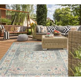 Teppich the carpet, B:80cm H:4mm L:150cm, grau, Polypropylen, Flur, Teppiche, "Palma", Outdoor moderner robuster In und Outdoor Teppich