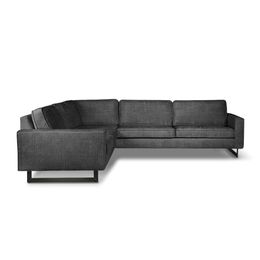 Ecksofa Home Affaire, B:290cm H:85cm T:250cmdunkelgrau, 100% Polyester, Wohnzimmer, Sofas, "Pinto, XXL, 250/290 cm, langer Schenkel, Ottomane", Cord,