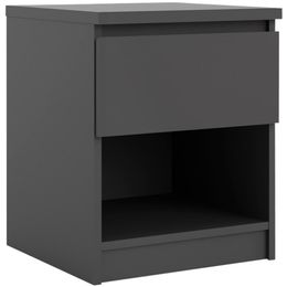 Nachttisch Inosign, B:40,4cm H:49,5cm T:40cm, schwarz, Schlafzimmer, Tische, "Naia, Nachtkommode, Nachtschrank, Beistelltisch", mit 1 Schublade,