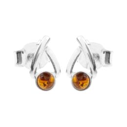 OSTSEE-SCHMUCK Damen Paar Ohrstecker "- Naja - Silber 925/000 - Bernstein", Silber 925 (Sterlingsilber), silber, Silber 925 (Sterlingsilber), Ohrringe