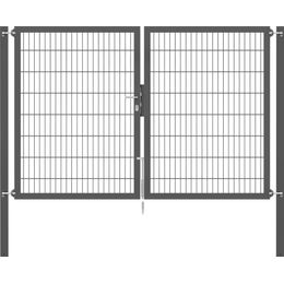 Alberts Zaundoppelt&uuml;r "Flexo Plus", B/H: 250cm x 160cm, grau, Tore, anthrazit, verschiedene Abmessungen