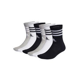 Herren Kurzsocken "Socken 3-Streifen Cushioned Crew 6er Pack", adidas originals, Gr. 46, bunt, Obermaterial: 62% Baumwolle CO. 36% Polyester PES. 1%