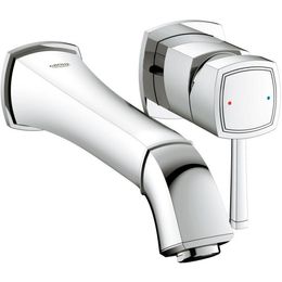 Grohe Waschtisch Wand Armatur Grandera 19930000 2 Loch Wand Armatur, chrom, Ausladung 234mm