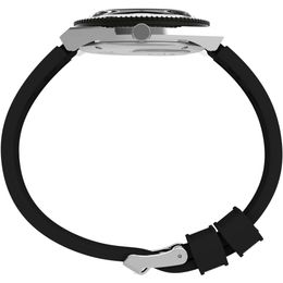 Timex Damen Quarzuhr "DIVER INSPIRED", schwarz, Armbanduhren, Armbanduhr, Herrenuhr, Datum, Leuchtzeiger, Silikonarmband