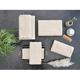 Handt&uuml;cher Dyckhoff, B:50cm L:100cm, beige, Frottier, Baumwolle, Handt&uuml;cher, "Handtuch-Set BRILLANT 2-tlg., Baumwolle, 50x100 cm", Baumwolle