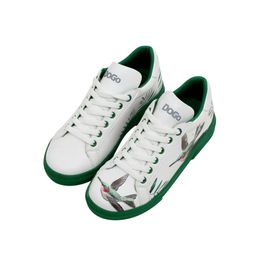 DOGO Damen Sneaker "Ace Low-Top Sneaker Life Goes On Damen Sneaker, Ace Low-Top", Gr. 38, gr&uuml;n, Lederimitat, Schuhe, Handgefertigt