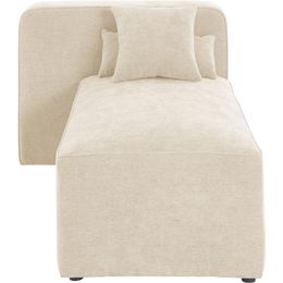 Ottomane Home Affaire, B:100cm H:76,5cm T:153cm, beige, 100% Polyester, Sofas, "Sundstrup", Modulserie, individuelle Zusammenstellung