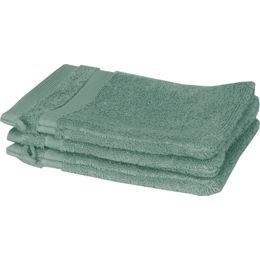 Sch&ouml;ner Wohnen Kollektion Waschhandschuh, B:16cm L:21cm, gr&uuml;n, SCH&Ouml;NER WOHNEN-KOLLEKTION, Baumwolle, Handt&uuml;cher, "Cuddly", schnell trocknende Airtouch-Qualit&auml;t