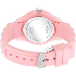 s.Oliver Kinder Quarzuhr, rosa, Armbanduhren, Armbanduhr, Kinderuhr, analog, Silikonarmband, Geschenkidee