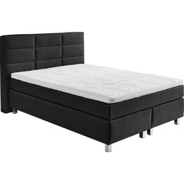 Boxspringbett, B:155cm L:210cm, grau, Westfalia Schlafkomfort, Bezug: 100% Polyester;Polsterung: 100% Polyester, Komplettbetten, wahlweise mit