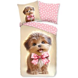 Kinderbettw&auml;sche, beige, PURE LUXURY COLLECTION, Microfaser, Obermaterial: 100% Polyester, Bettw&auml;sche, "Bobi", Mikrofaser, 135x200, 2 Teilig,