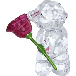 Swarovski Dekofigur "Kristallfigur Sammelfigur Kris B&auml;r Eine Rose voller Liebe", B/H/T: 2,6cm x 3,27cm x 4,02cm, bunt, Metall, Swarovski Kristall,