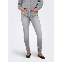 Only Damen Skinny-fit-Jeans "ONLBLUSH MID SKINNY DNM CRO497", blau, Gr. XS, unifarben, Denim/Jeans, Obermaterial: 92% Baumwolle, 6% Elastomultiester,