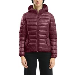 QS Damen Outdoorjacke, rot, Gr. M, unifarben, Steppware, Obermaterial: 100% Polyester. Futter: 100% Polyester, Jacken, mit Kapuze