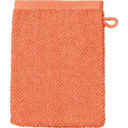 Waschhandschuh Ross, B:16cm L:21cm, orange, Frottier, Handt&uuml;cher, "SELECTION", 100 % Bio-Baumwolle